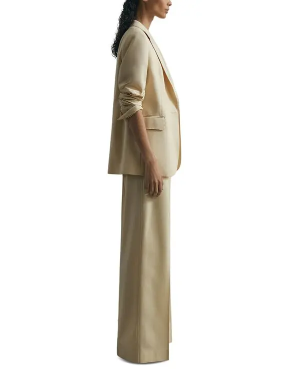 REISS Anya Silk & Wool Wide-leg Trousers