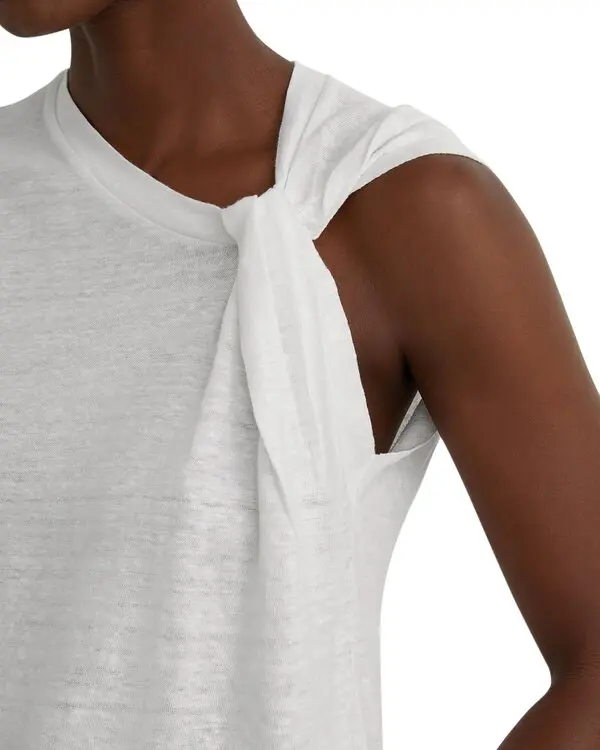 REISS Taylor Twisted Linen Tank Top