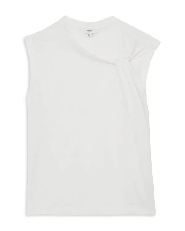 REISS Taylor Twisted Linen Tank Top