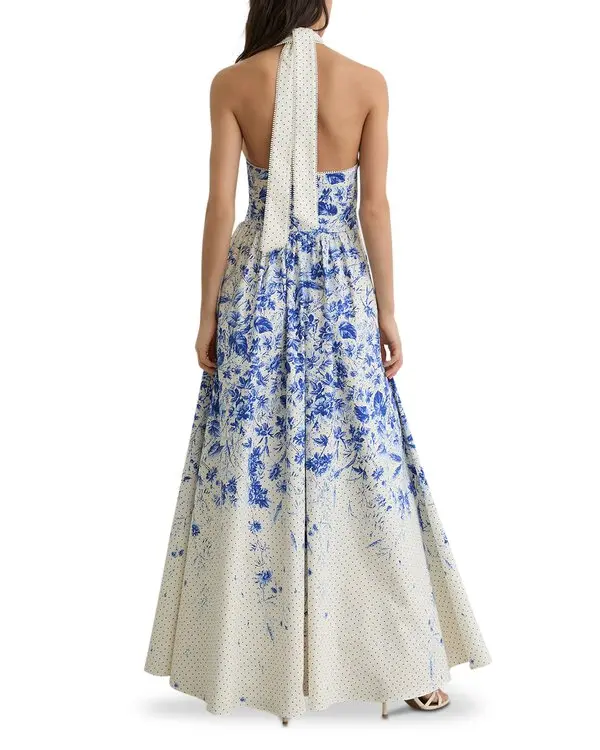 REISS Petite Printed Cotton Dress