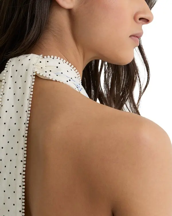 REISS Petite Printed Cotton Dress