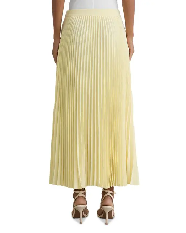 REISS Belted Pleated Midi Skirt