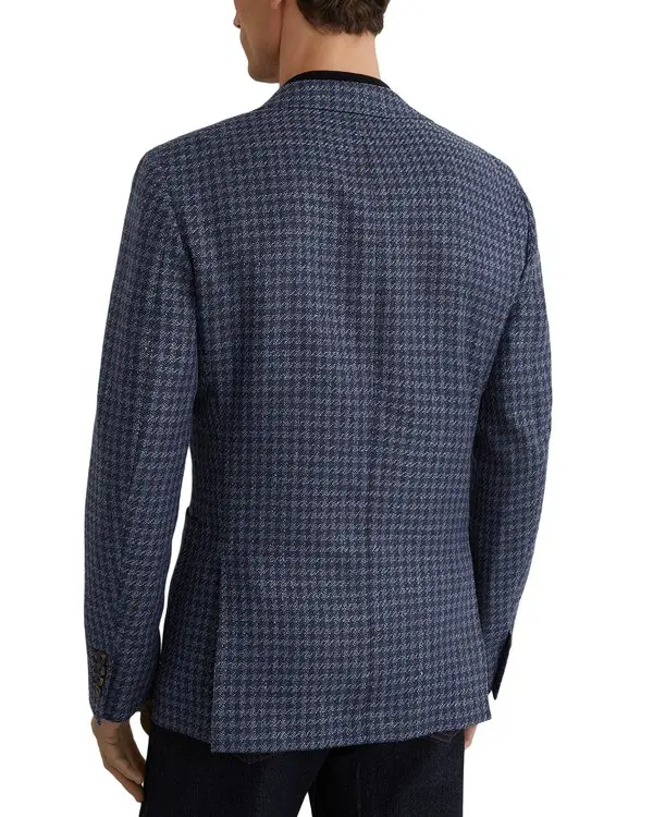 REISS Romana Tailored Fit Single Breasted Two Button Notch Dogstooth Blazer