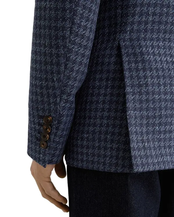 REISS Romana Tailored Fit Single Breasted Two Button Notch Dogstooth Blazer