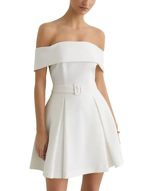 REISS Barot Fit And Flare Dress - Ivory