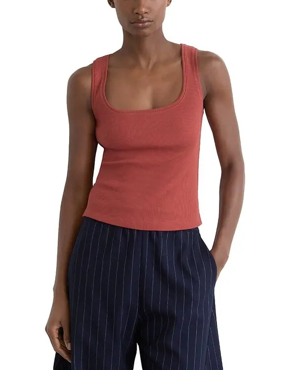 REISS Riva Square Neck Vest