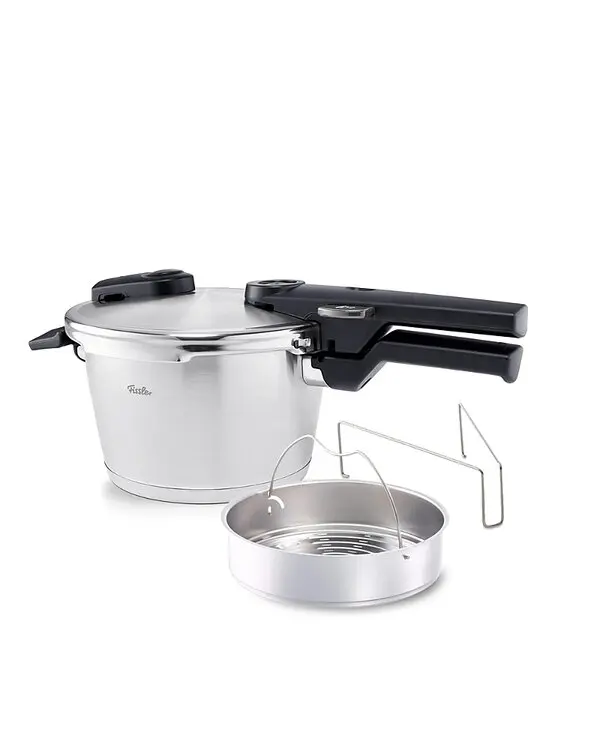 FISSLER Vitaquick Premium Pressure Cooker With Steamer Insert And Tripod, 2.6 Qt - Stainless Steel