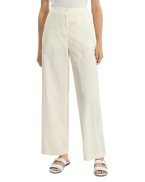 Theory Flowy Wide Leg Pants Cotton