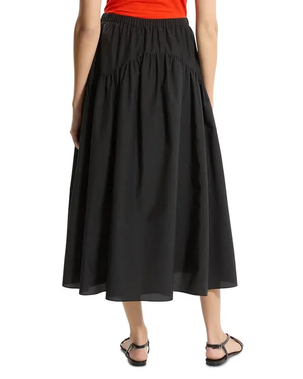 Theory Seamed Yoke Midi Skirt