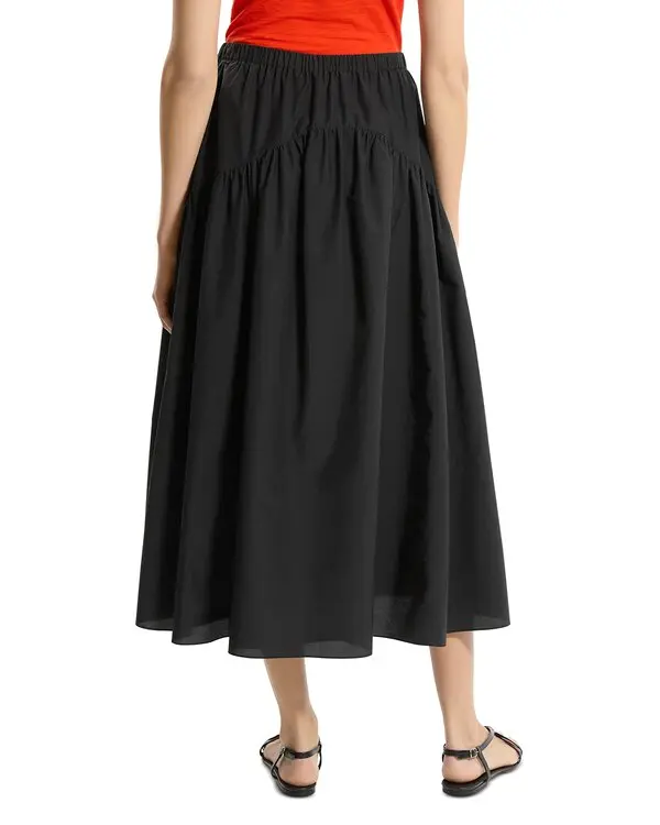 Theory Seamed Yoke Midi Skirt