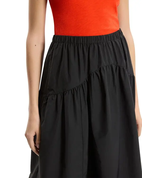 Theory Seamed Yoke Midi Skirt