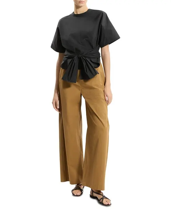 Theory Boxy Tie Front Top