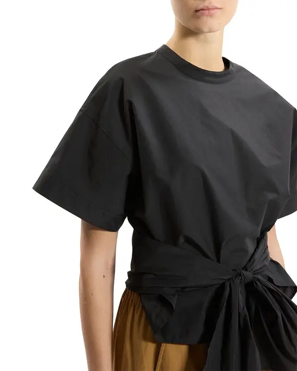 Theory Boxy Tie Front Top