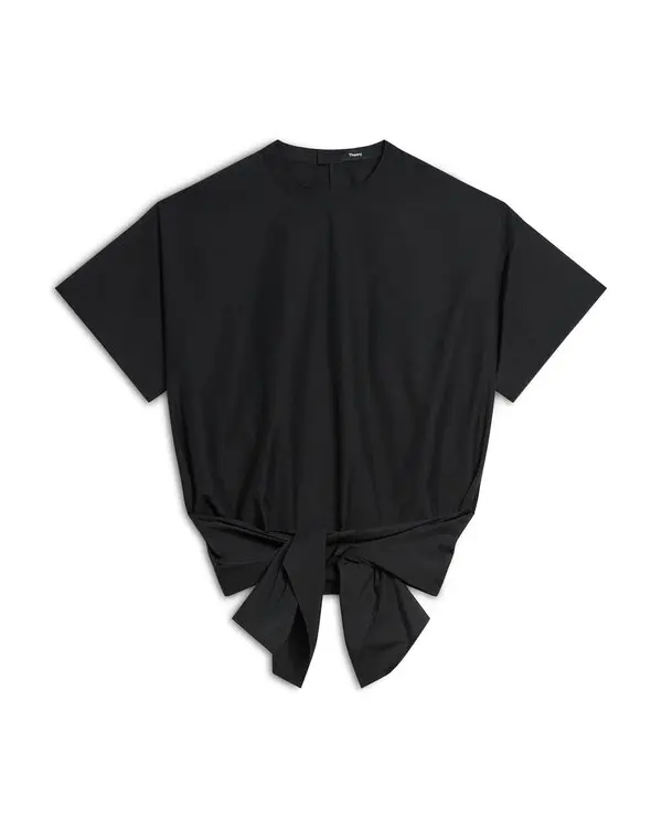 Theory Boxy Tie Front Top