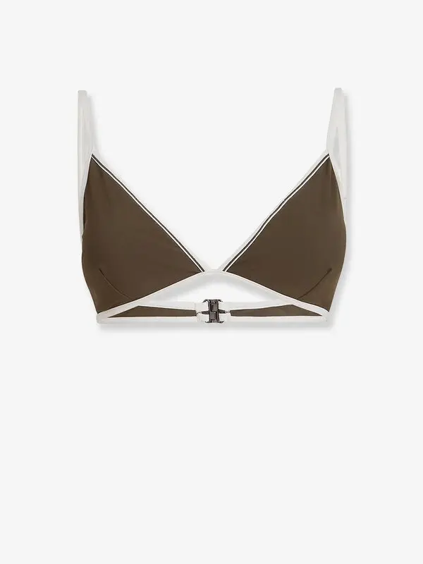Brunello Cucinelli Nylon Bikini Top With Monile Details - Multicolor