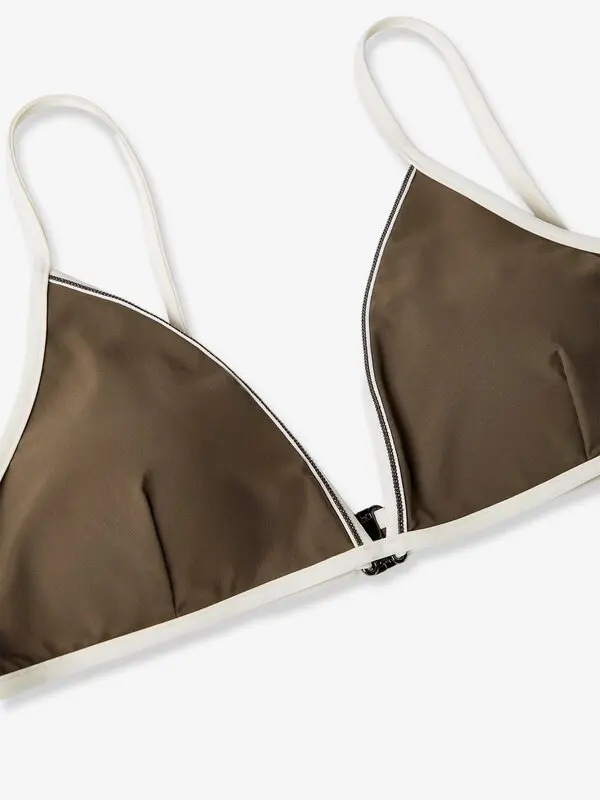 Brunello Cucinelli Nylon Bikini Top With Monile Details - Multicolor