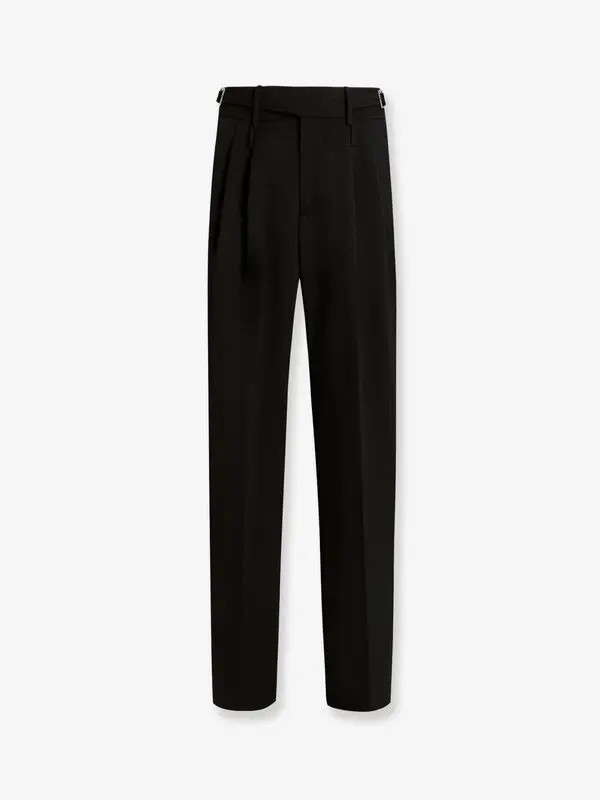Dolce & Gabbana Virgin Wool Trousers With Frontal Pinces