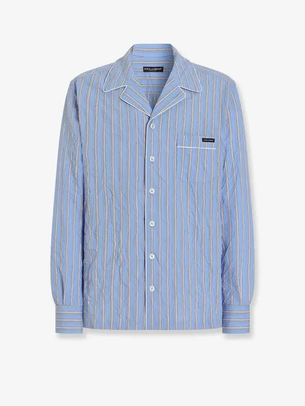 Dolce & Gabbana Vanity Pajamas Froisse Cotton Shirt - Multicolor