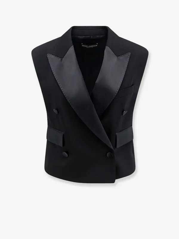 Dolce & Gabbana Virgin Wool And Silk Blend Tuxedo Vest