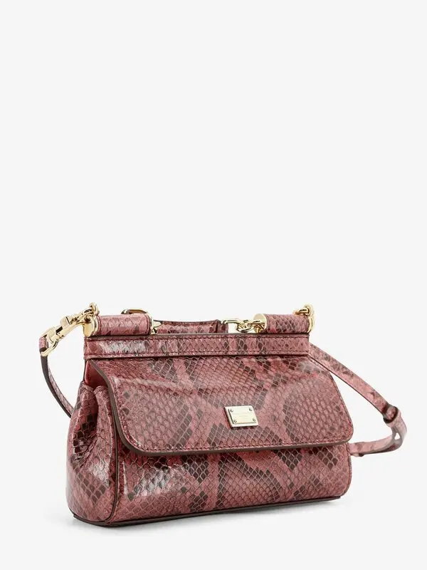 Dolce & Gabbana Sicily Shiny Python Mini Handbag - Multicolor