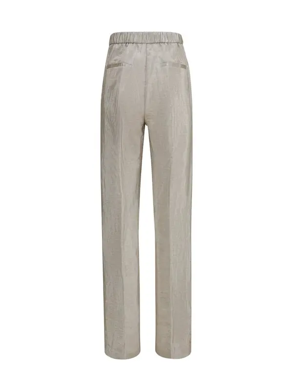 FORTE_FORTE Lurex Tweed Pants With Micro Sequins And Shimmering Thread