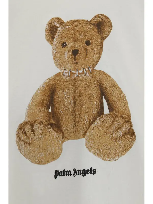 Palm Angels Cotton Bear Print T-shirt