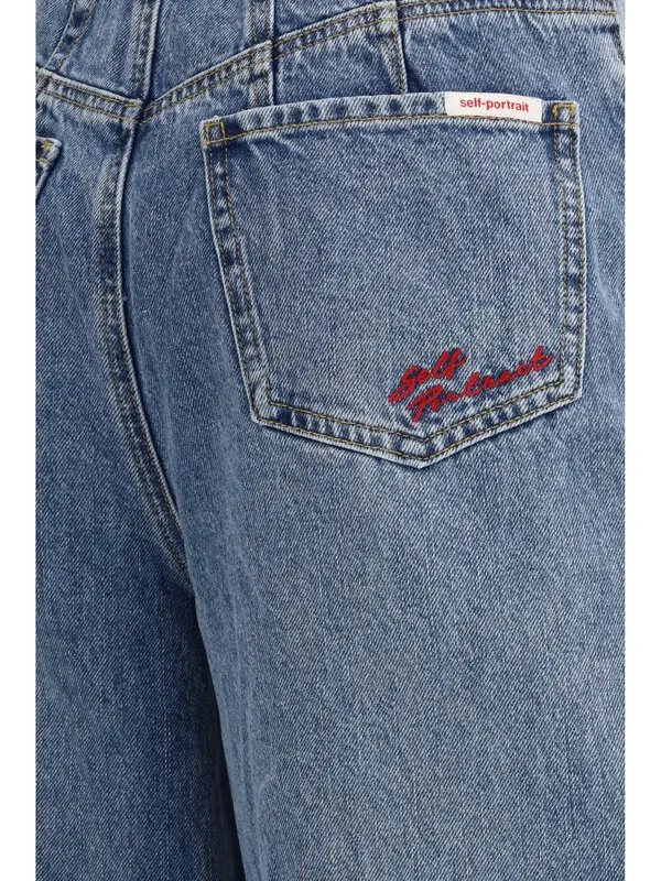 SELF-PORTRAIT Barrel Leg Jeans