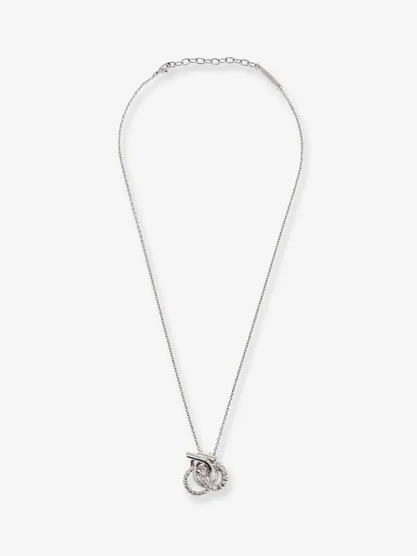 FERRAGAMO Brass Necklace With Gancini Pendant - Multicolor