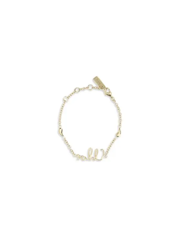 Chloé Iconic Chain Link Bracelet With Logo Pendant