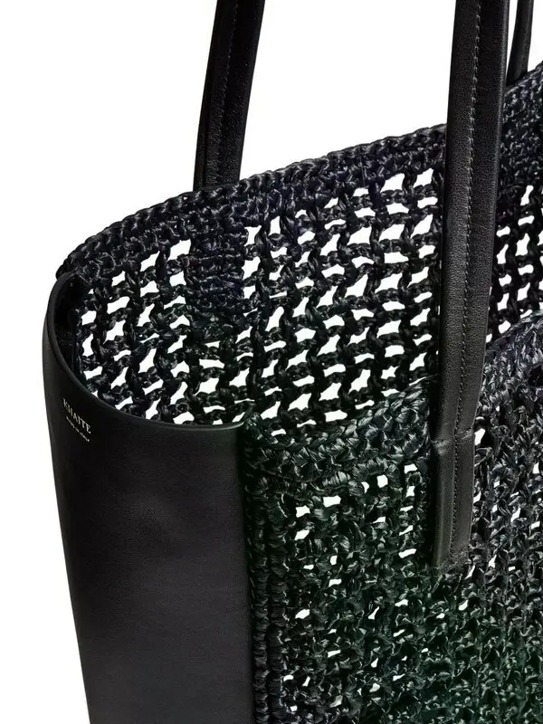 Khaite Woven Panel Tote Bag