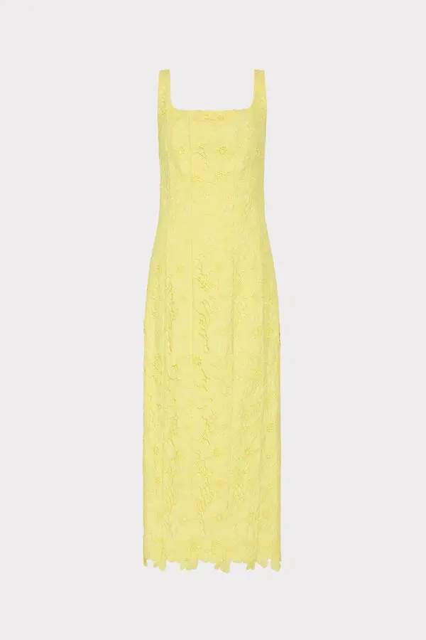 MILLY Izel Lace Midi Dress
