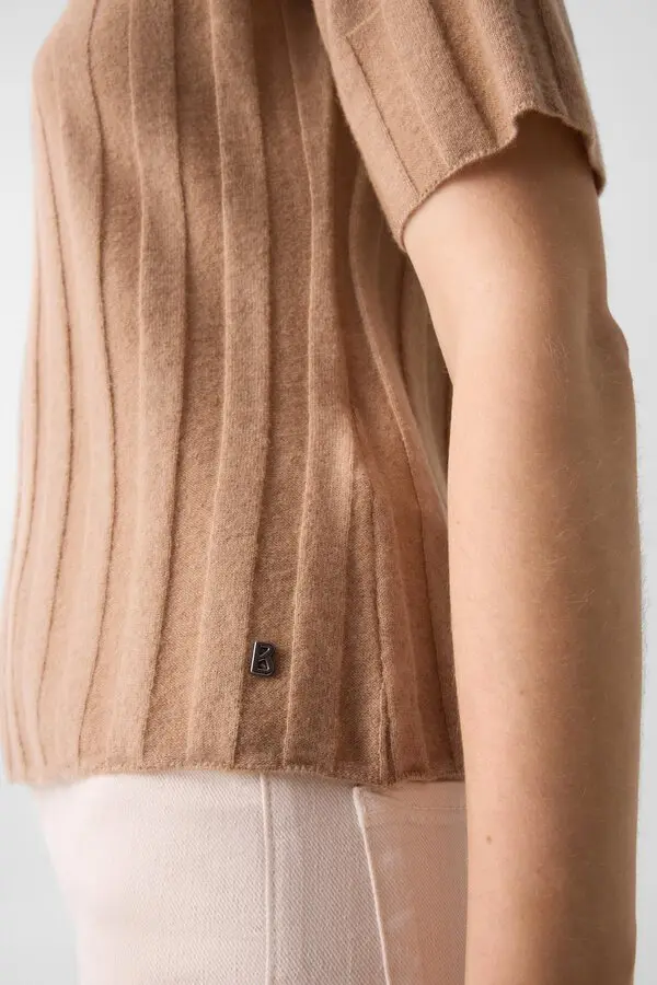 Bogner Virgin Wool Cashmere Shirt Tina - Camel