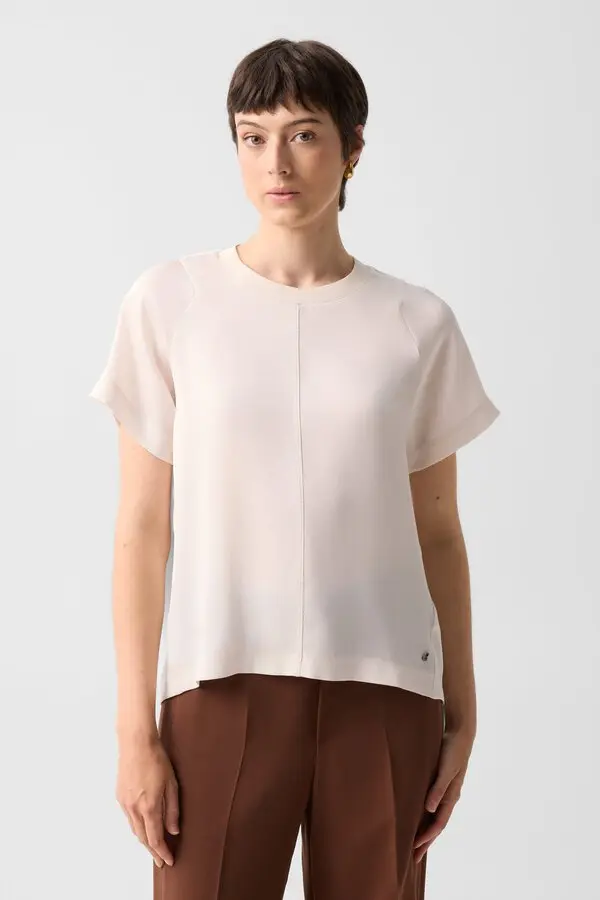 Bogner Dakota Satin Crepe Shirt - Cream