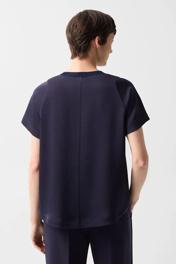 Bogner Dakota Satin Crepe Shirt - Navy Blue