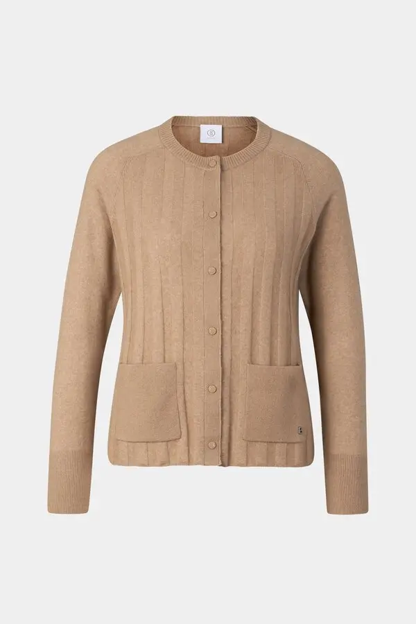 Bogner Tanja Virgin Wool Cashmere Cardigan - Camel
