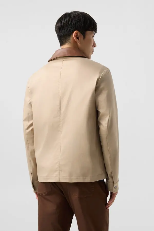 Bogner Mirco Twill Jacket With Leather Collar