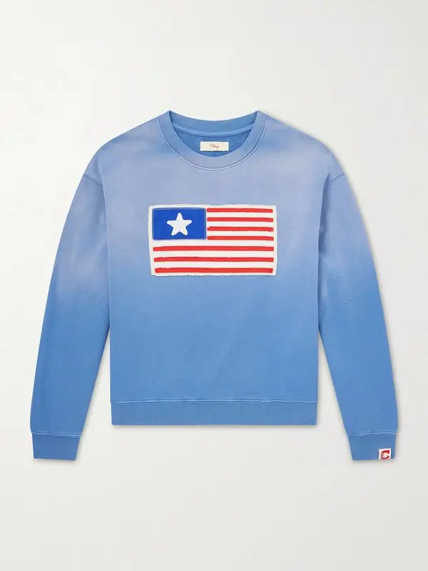 CHERRY LOS ANGELES Embroidered Cotton-jersey Sweater