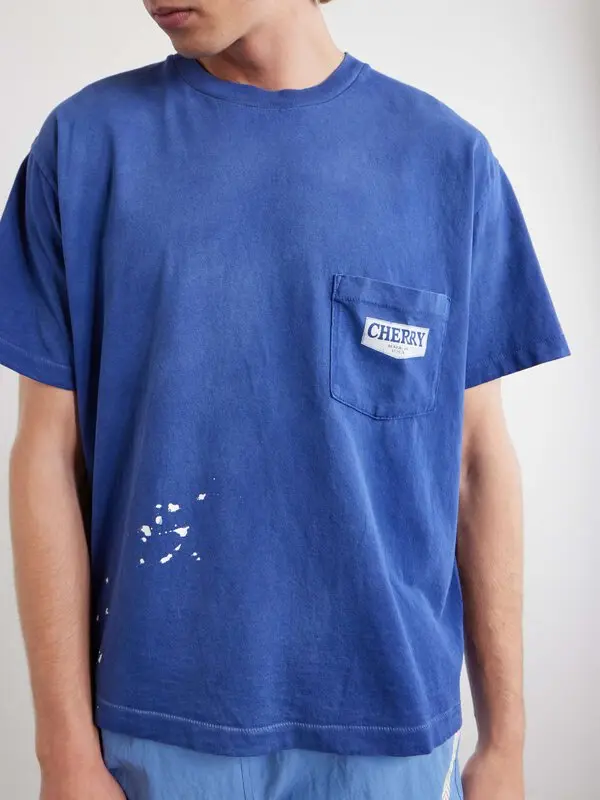 CHERRY LOS ANGELES Paint-splattered Cotton-jersey T-shirt