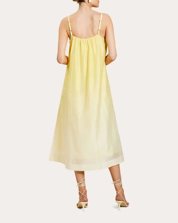 Mestiza New York Solenn Ombré Organza Appliqué Midi Dress