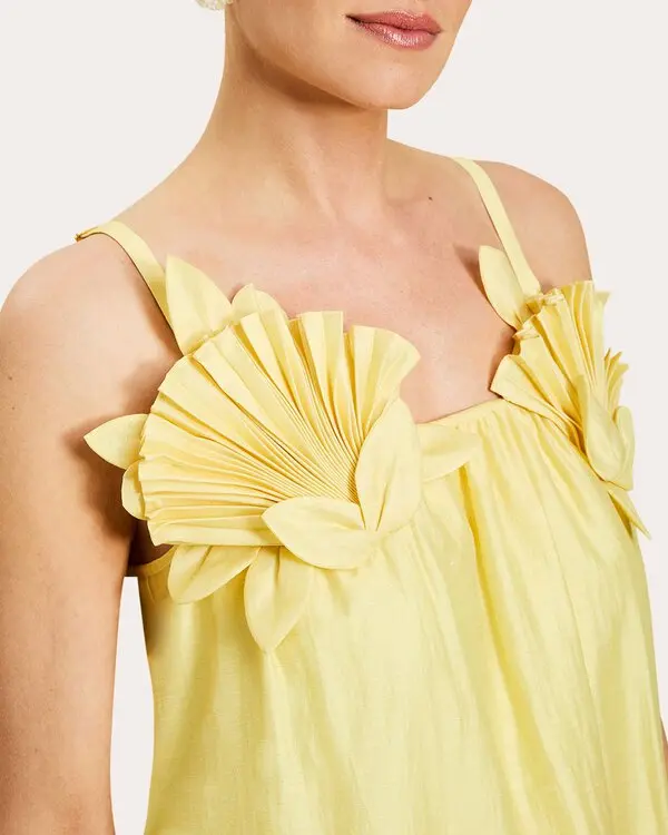 Mestiza New York Solenn Ombré Organza Appliqué Midi Dress