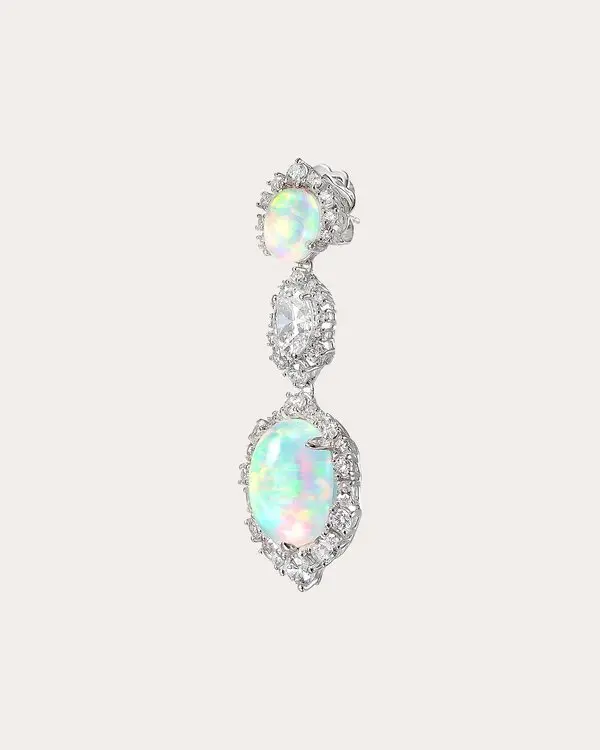 ANABELA CHAN Diamond & Sky Opal Cabochon Drop Earrings