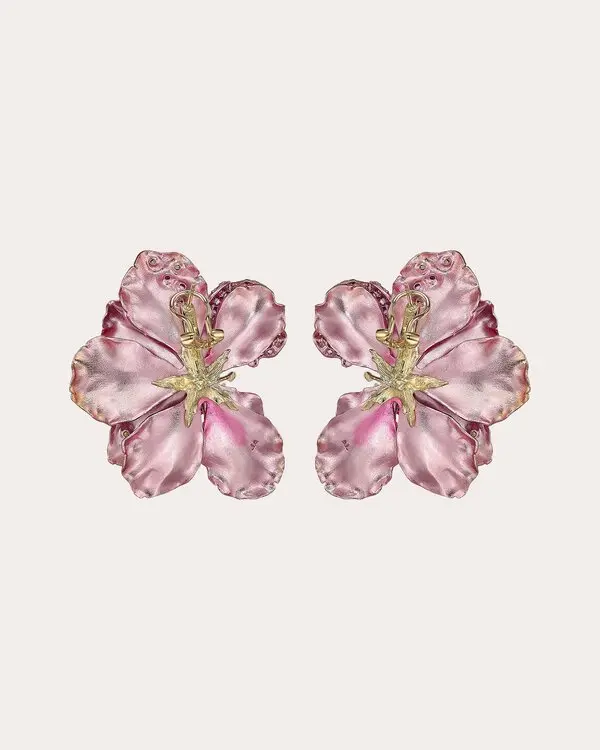 ANABELA CHAN Sapphire Peony Poppy Stud Earrings In 18k Gold