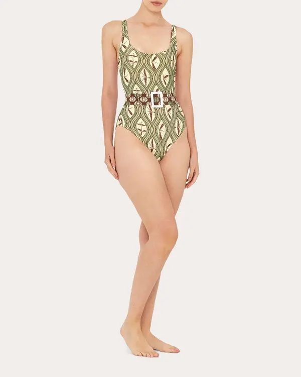 AGUACLARA Le Bedouine Belted One-piece Swimsuit