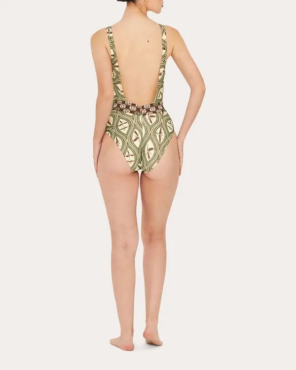 AGUACLARA Le Bedouine Belted One-piece Swimsuit