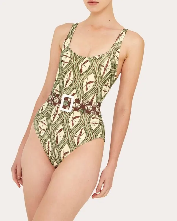 AGUACLARA Le Bedouine Belted One-piece Swimsuit
