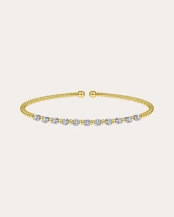 Gabriel & Co. Diamond & Two-tone Bujukan Split Cuff - Yellow