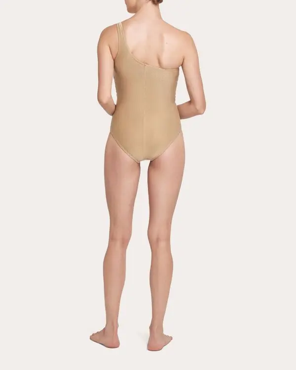 AGUACLARA Belted Asymmetric One-piece