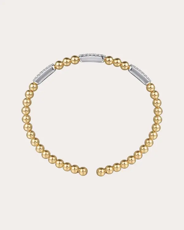 GABRIEL & CO. Diamond & 14k Bujukan Three Station Cuff