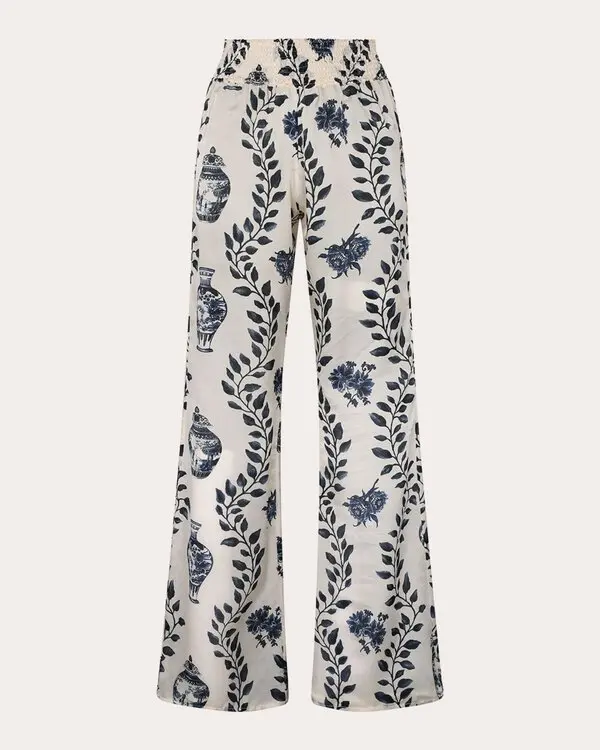 AGUACLARA Dynastie Royale Cotton Silk Pull-on Pants