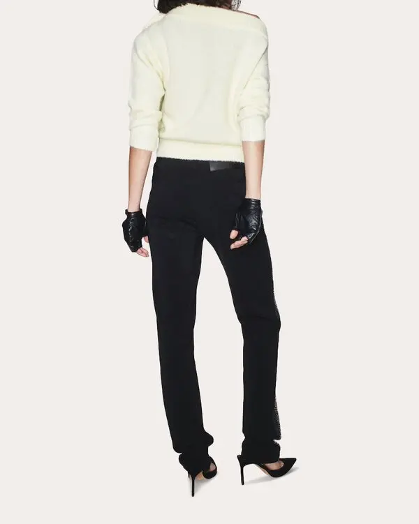 Hellessy Odin Corsage Boatneck Sweater - Yellow